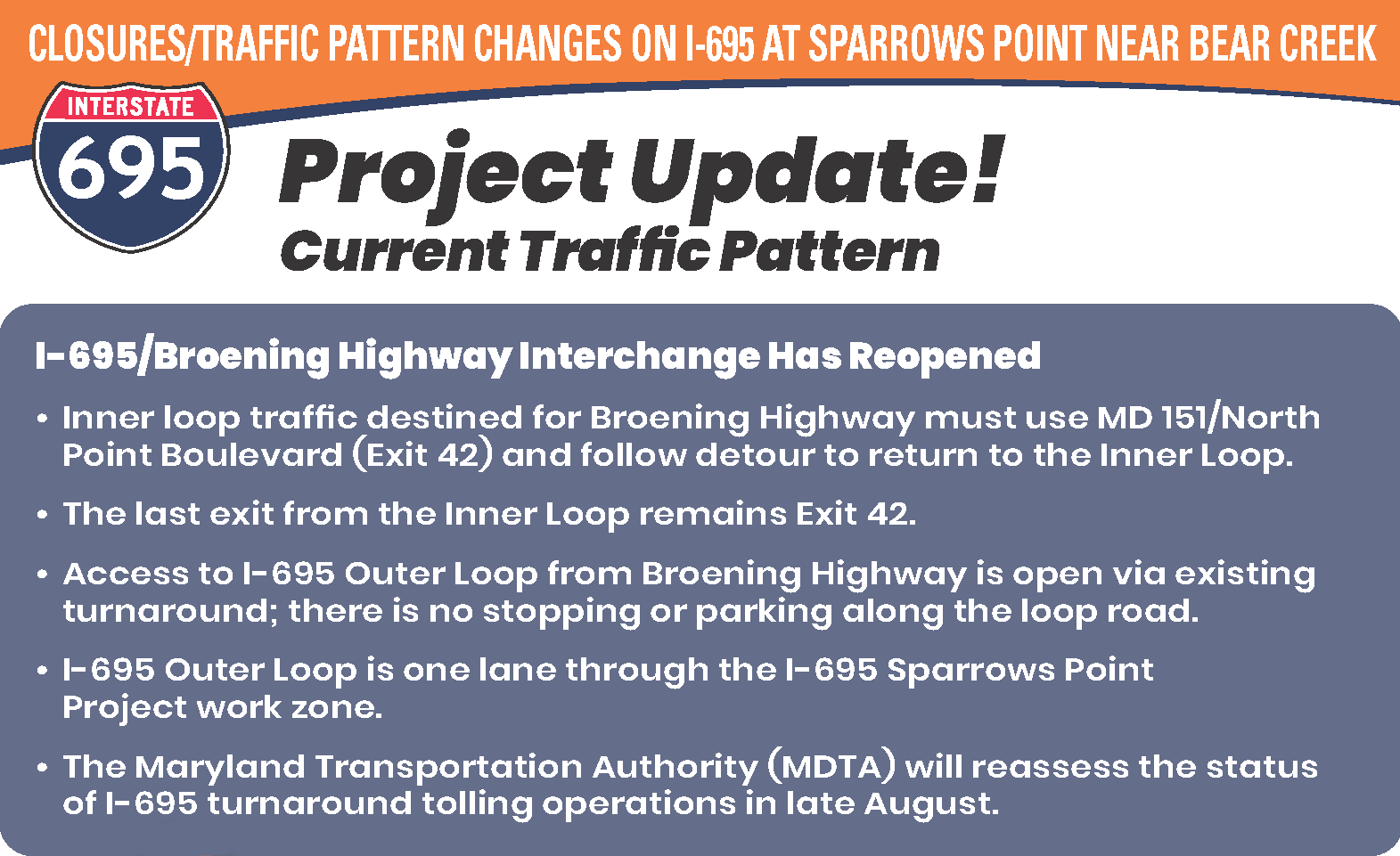 I-695 Sparrows Point Project - Home | MDTA