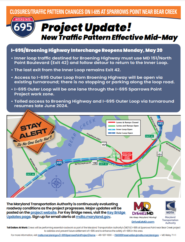 I-695 Sparrows Point Project - Home | MDTA